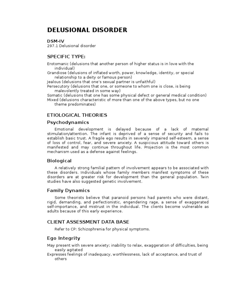 Delusional Disorder | Delusion | Coping (Psychology)