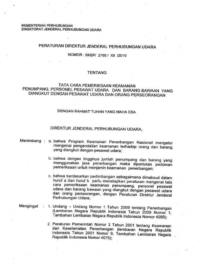 SKEP - 2765 - XII - 2010 (Tata Cara Pemeriksaan) | PDF