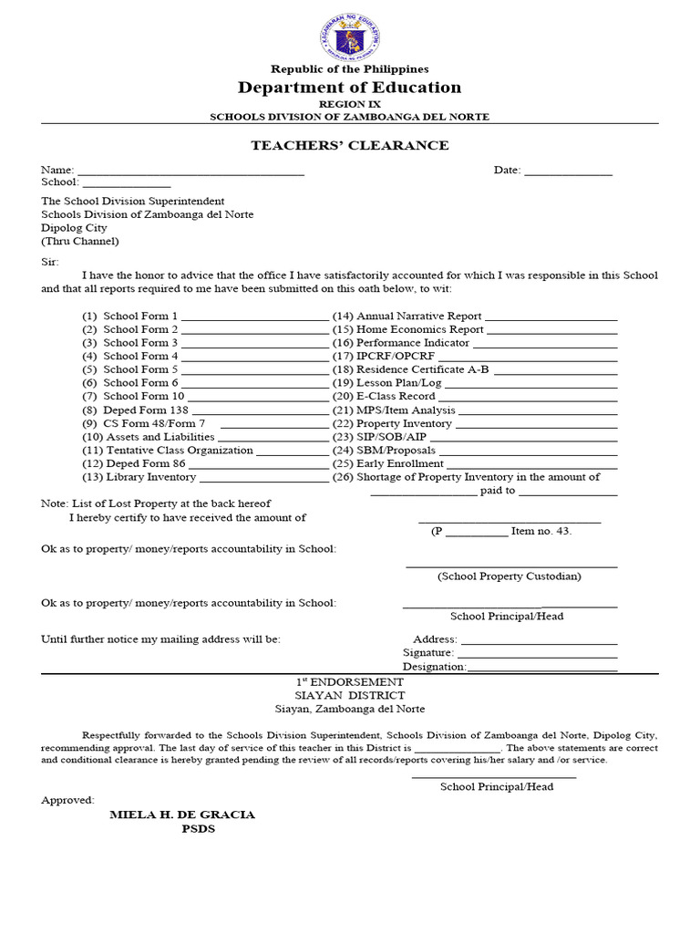 DEPED-CLEARANCE-1 | PDF