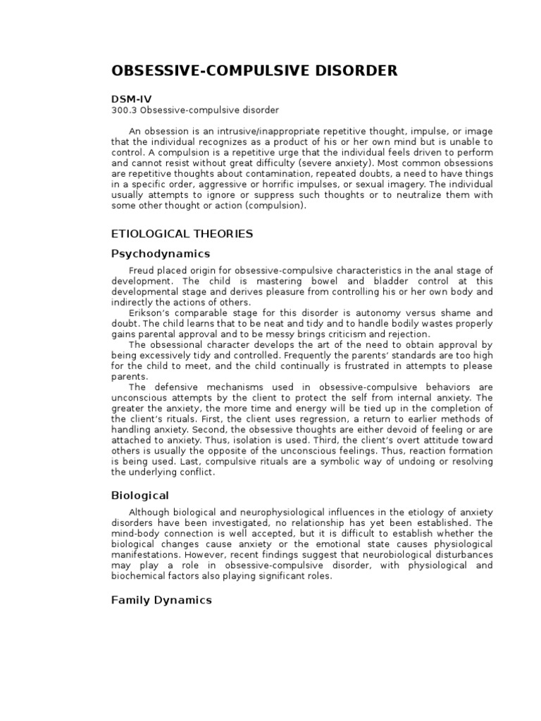 Obsession vs. Compulsion in OCD | PDF | Obsessive–Compulsive Disorder ...