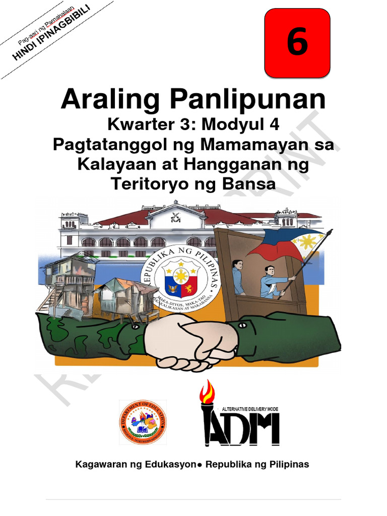 AP6 Q3 Mod4 PagtatanggolNgMamamayanSaKalayaanAtHanggananNgTeritoryoNgBansa v5 | PDF