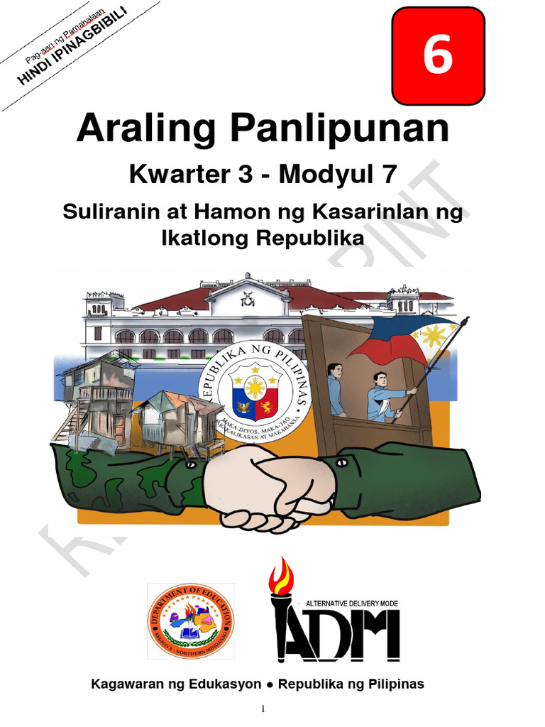 AP6 Q3 Mod7 SuliraninAtHamonNgKasarinlanNgIkatlongRepublika v5 | PDF