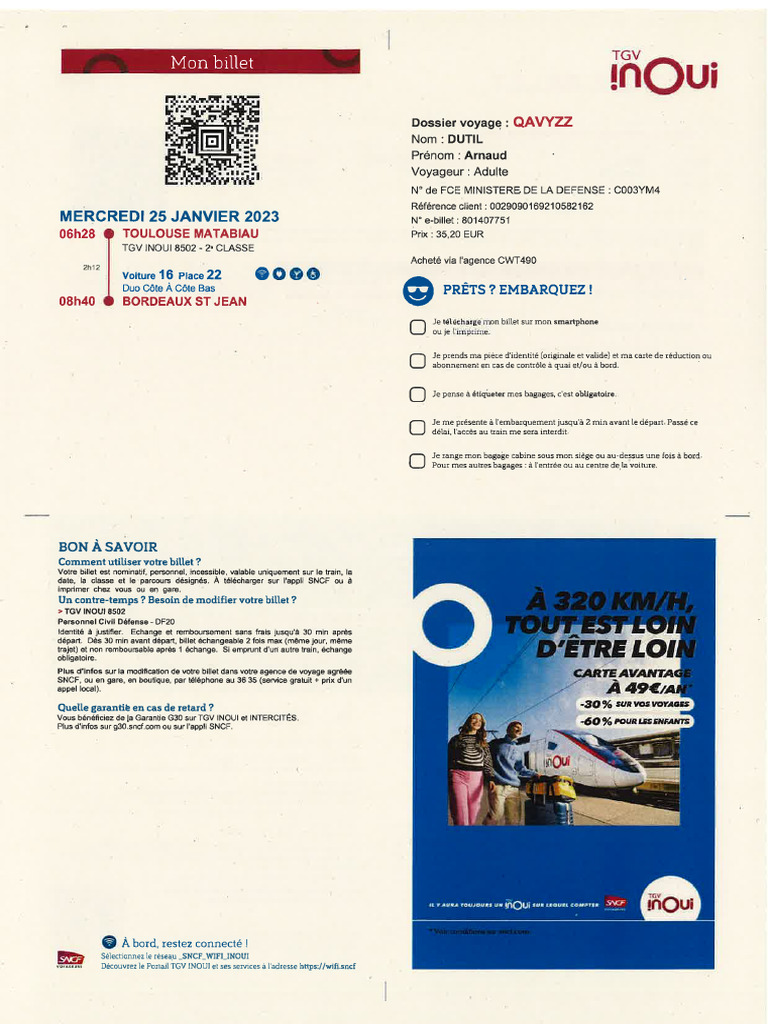 Billet de Train | PDF