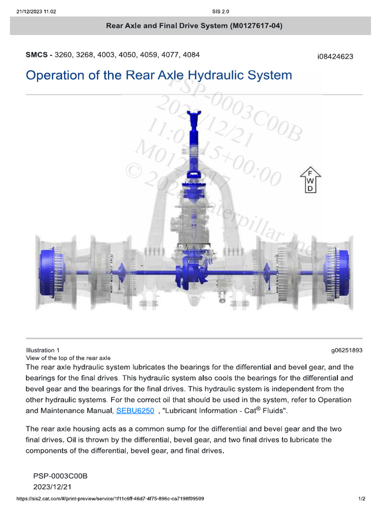 Rear Axle and Final Drive System | PDF