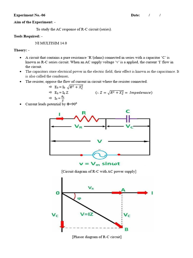Ex r6 | PDF | Electrical Network | Capacitor