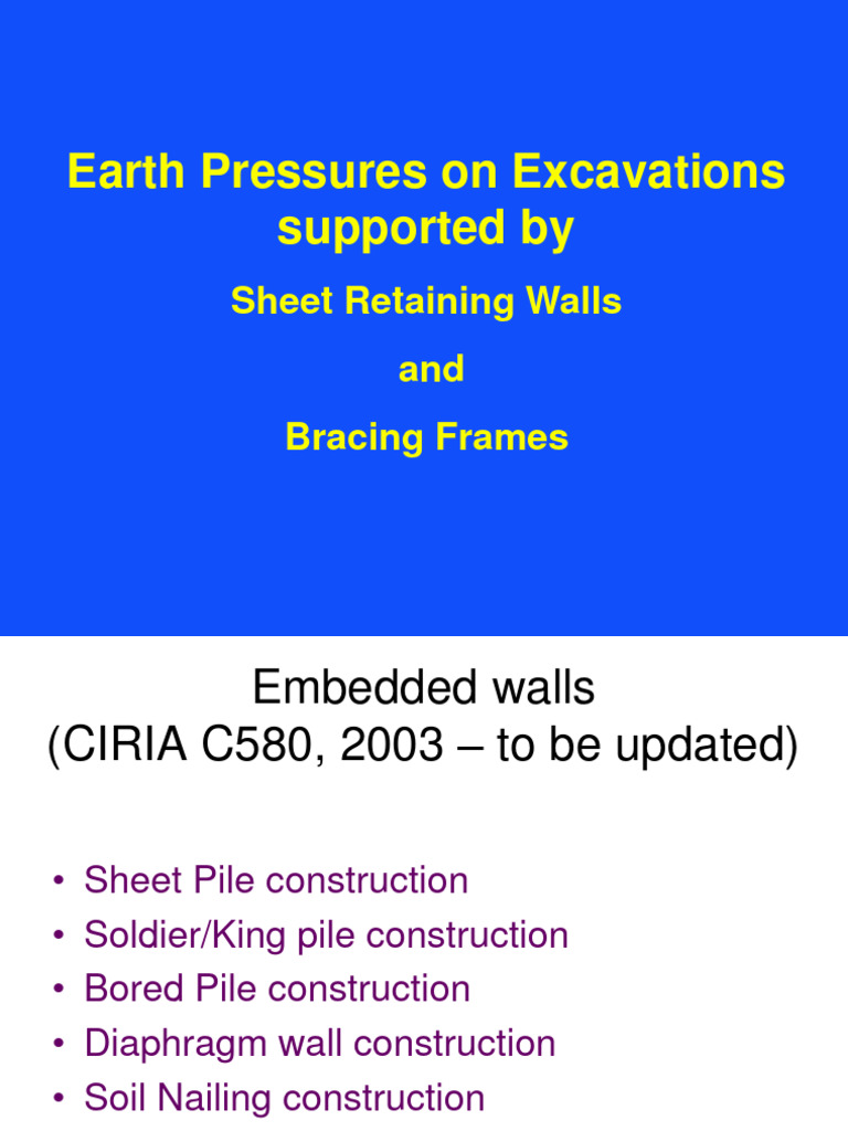 Support Systems For Excavations | PDF | Deep Foundation | Mechanical Engineering