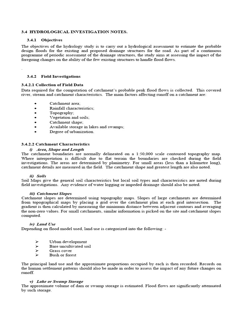 3.4 Hydrology Notes | PDF | Drainage Basin | Flood