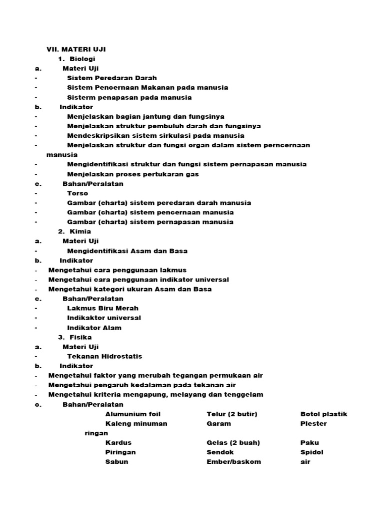 Materi Uji | PDF | Kajian Bahasa Asing | Sains & Matematika