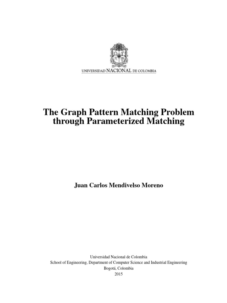 Tesis The Graph Pattern Matching Problem Pdf