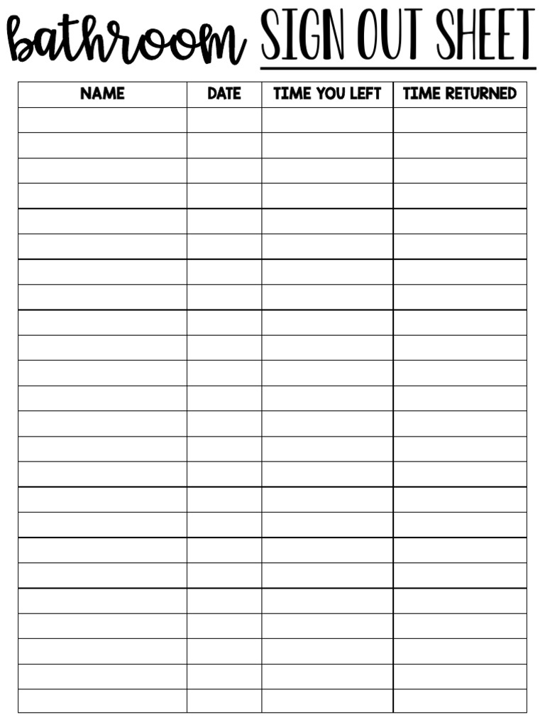 Name Date Time You Left Time Returned | PDF | Home & Garden