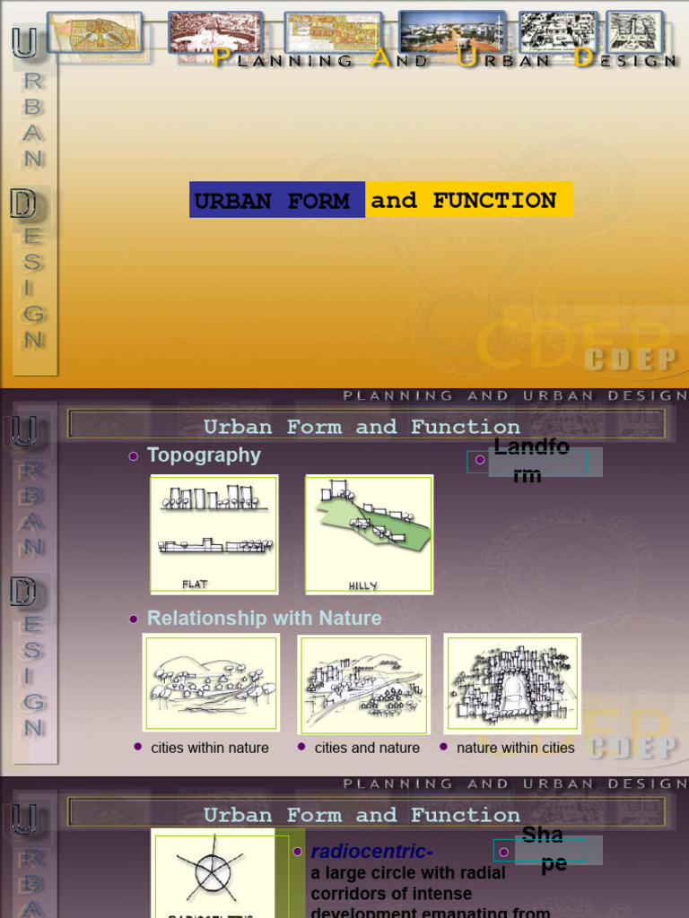 Urban Form and Functions Explained | PDF | Area | Street