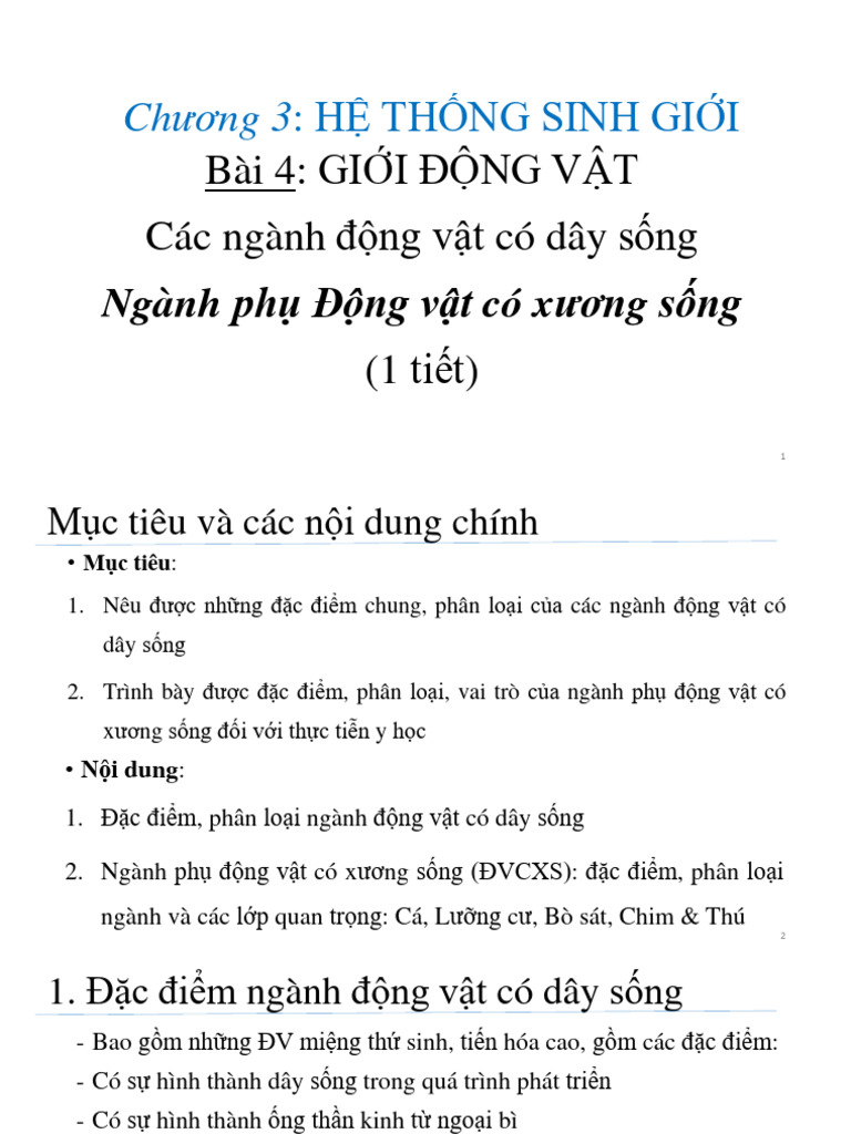 Bai 4-C3 - T3-Dong Vat Co Xuong Song-Student | PDF