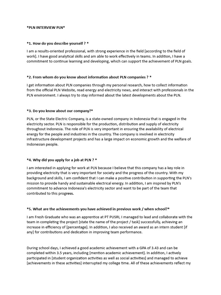 113 Interview Test Questions and How To Answer | PDF | Motivational ...