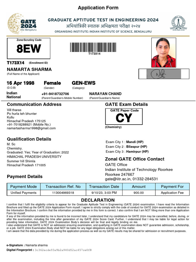 T173 X14 Application Form | PDF