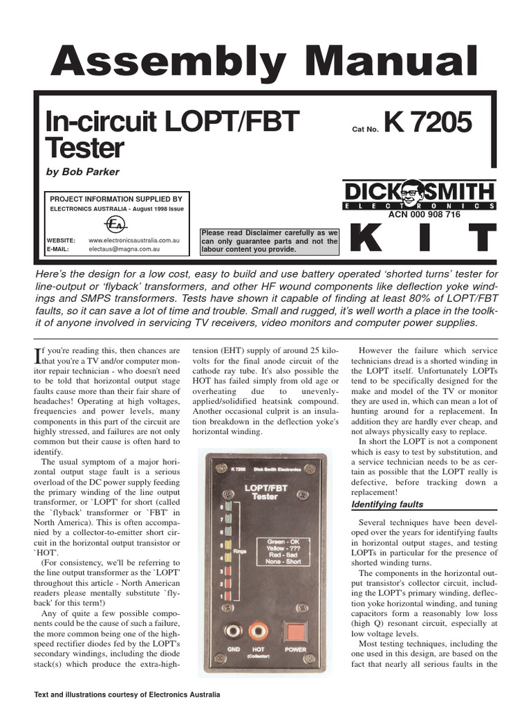 Blue Ring Tester | PDF | Printed Circuit Board | Transformer