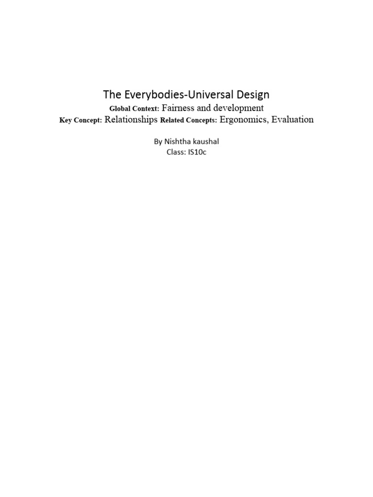 The Everybodies-Universal Design | PDF