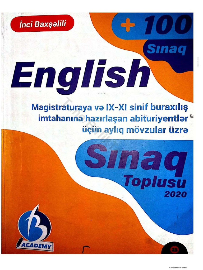 İnci Baxşəlili SINAQ TOPLUSU | PDF