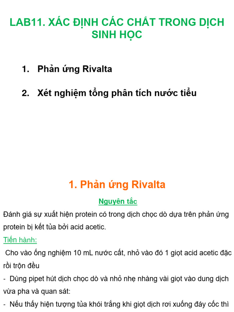 LAB11.S1.2. Xác Định Các Chất Trong Dịch Sinh Học | PDF