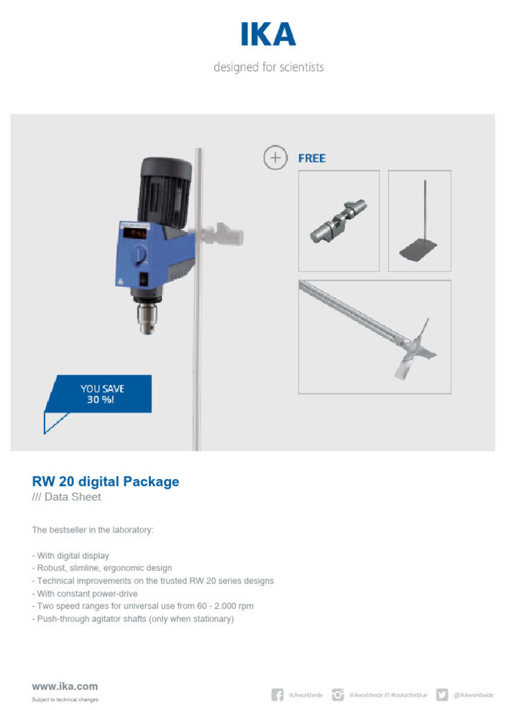 Data Sheet RW 20 Digital Package | Download Free PDF | Propeller | Torque