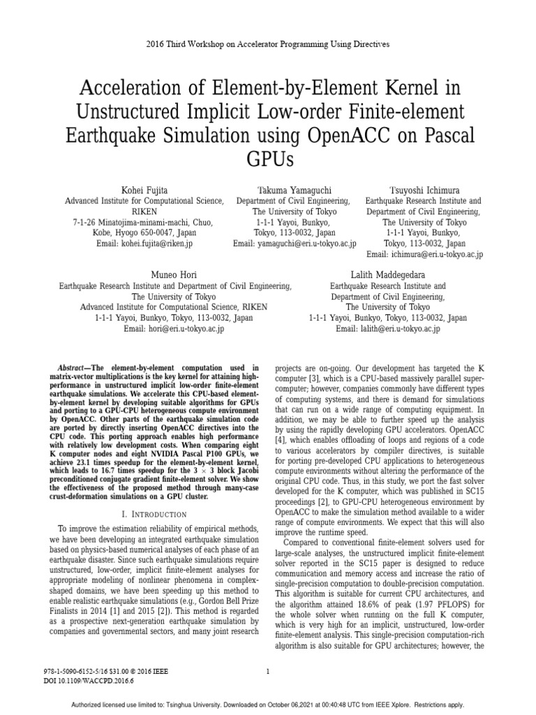 Acceleration of Element-By-Element Kernel in Unstructured Implicit Low-Order Finite-Element ...