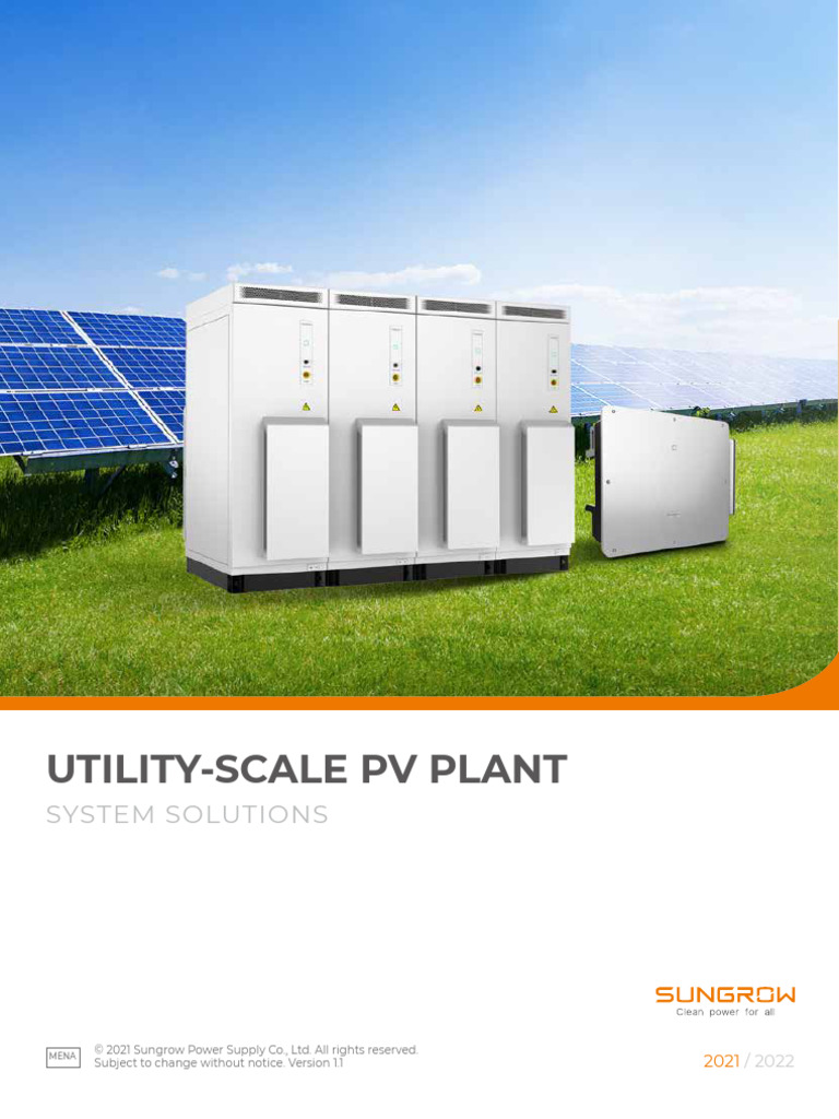 Utility-Scale PV Power Plant System Solutions | PDF | Power Inverter ...