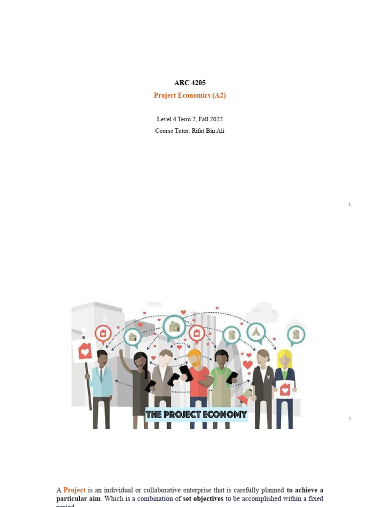 Project Economics - Lectures 1-3 | PDF