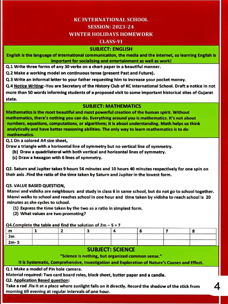 Class 6th | PDF | Mathematics | English Language