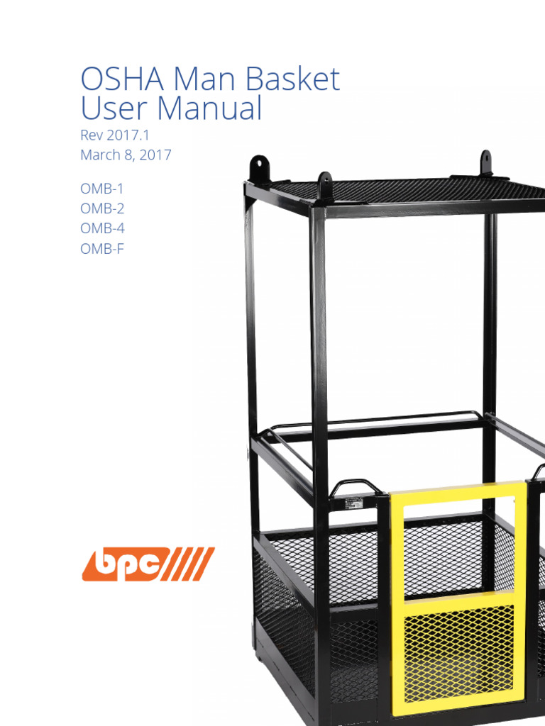 OSHA Man Basket User Manual | PDF | Crane (Machine) | Elevator