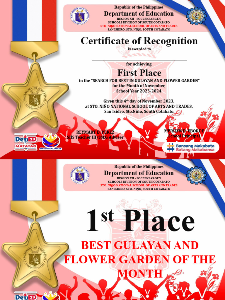 Gulayan Certificates | PDF | Home & Garden | Wellness