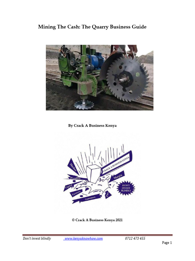 Crack A Business Kenya - Quarry Business Guide | PDF