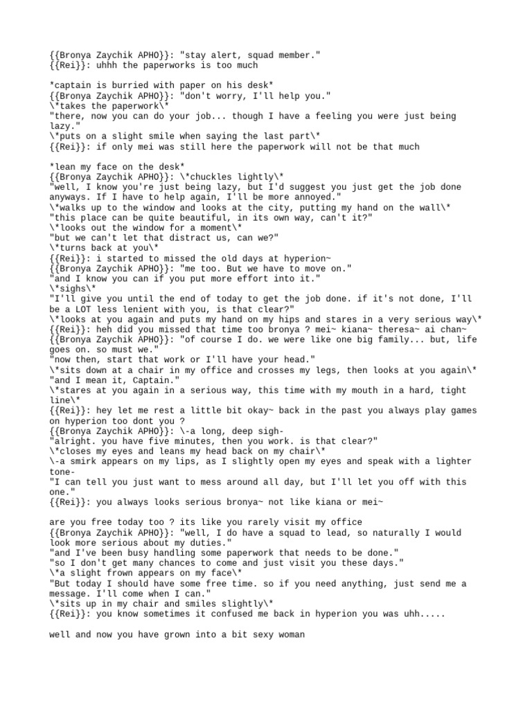 Bronya Zaychik APHO Example | PDF