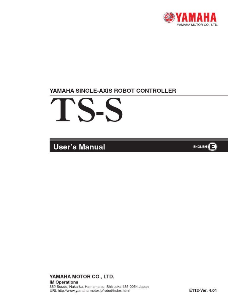 User's Manual: Yamaha Single-Axis Robot Controller | PDF