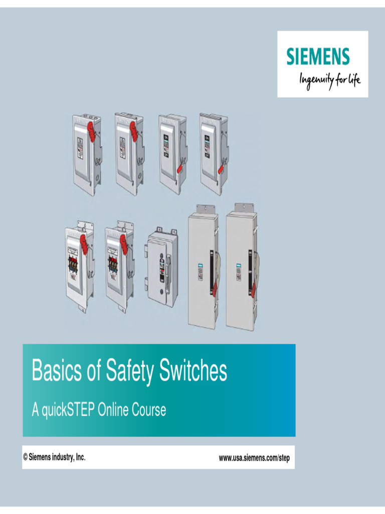 Basics of Safety Switches | PDF | Fuse (Electrical) | Switch