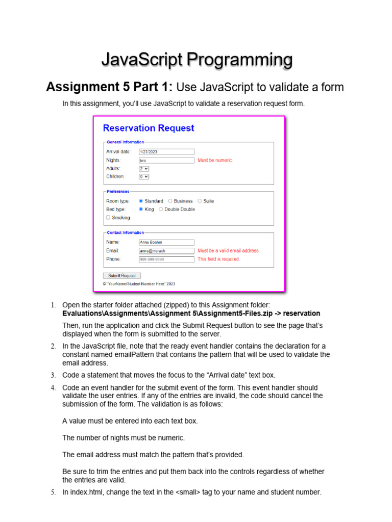 Assignment5 Instructions | PDF