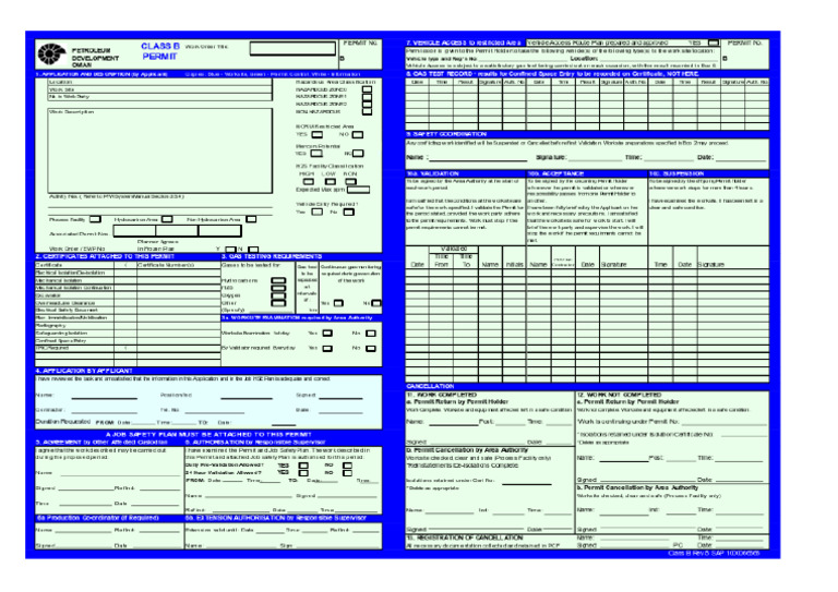 Class B Permit R1 | PDF