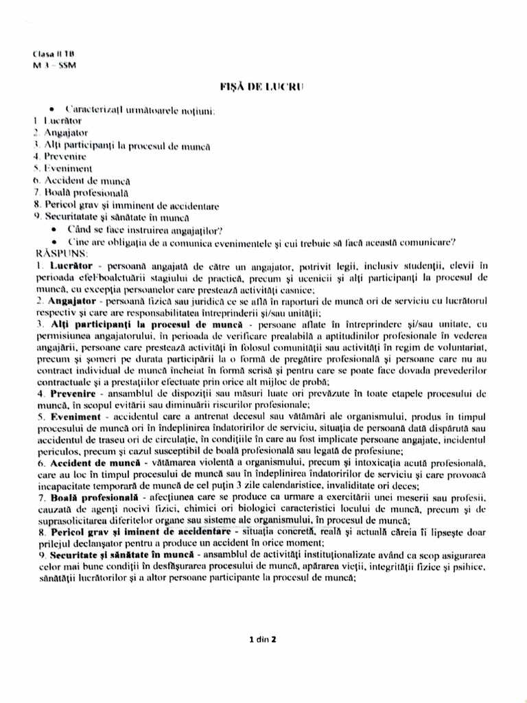 Fisa de lucru 1tb | PDF