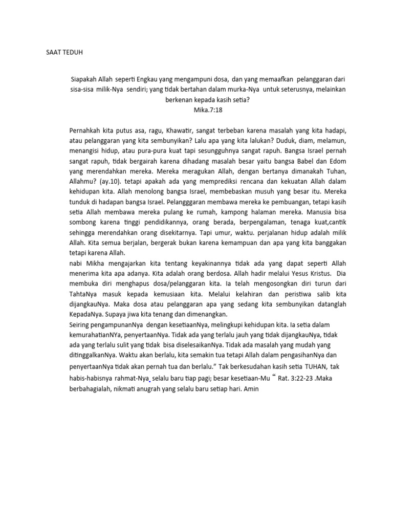 Saat Teduh | PDF