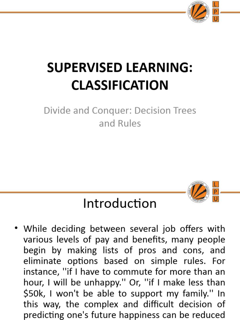 Supervised Learning-Classification Part-4 Divide and Conquer | PDF | Business