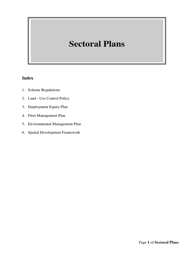 Addendum L Sectoral Plans | PDF