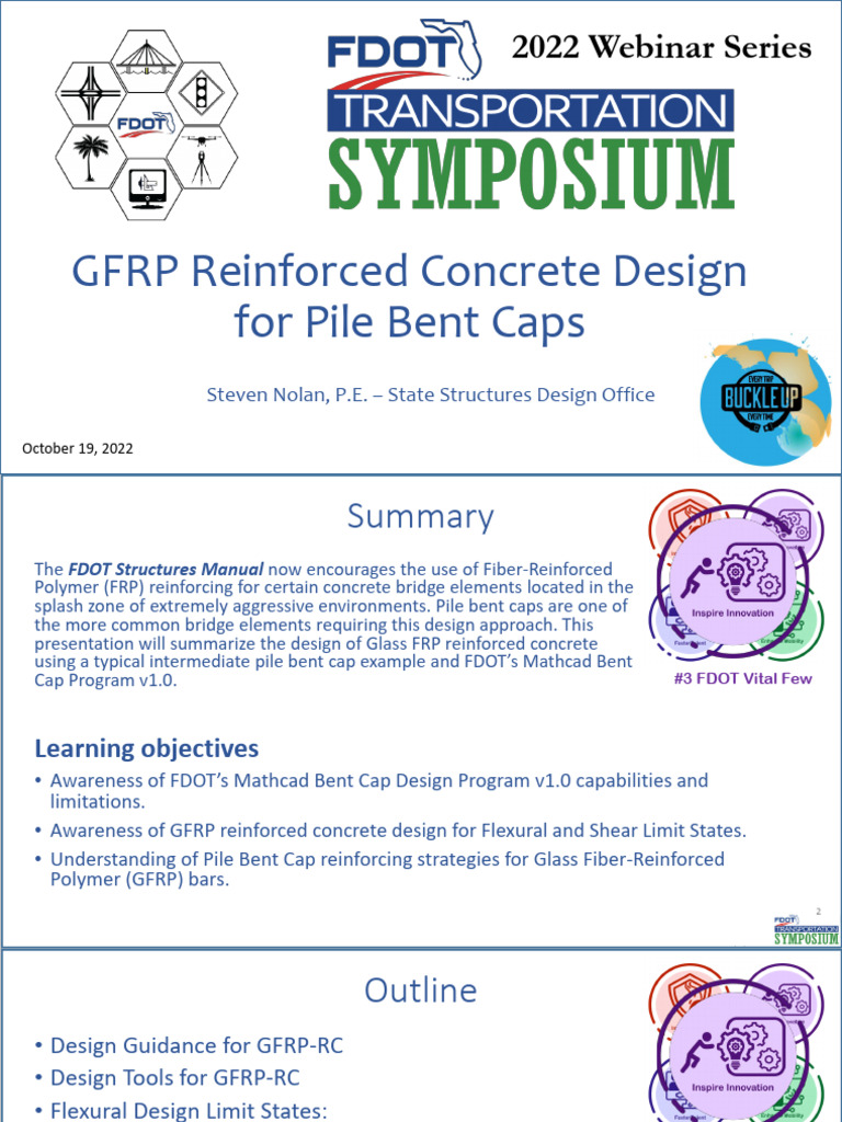 GFRP Design for Pile Bent Caps Webinar | PDF