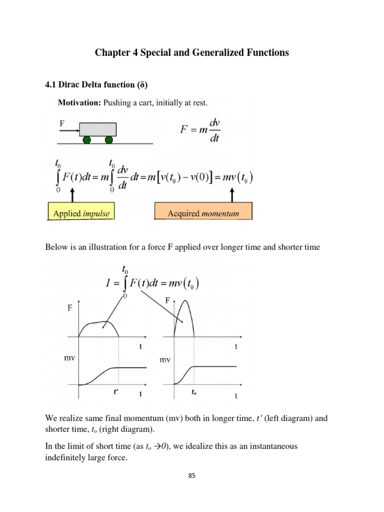 Understanding Dirac Delta Function | PDF | Laplace Transform | Function (Mathematics)