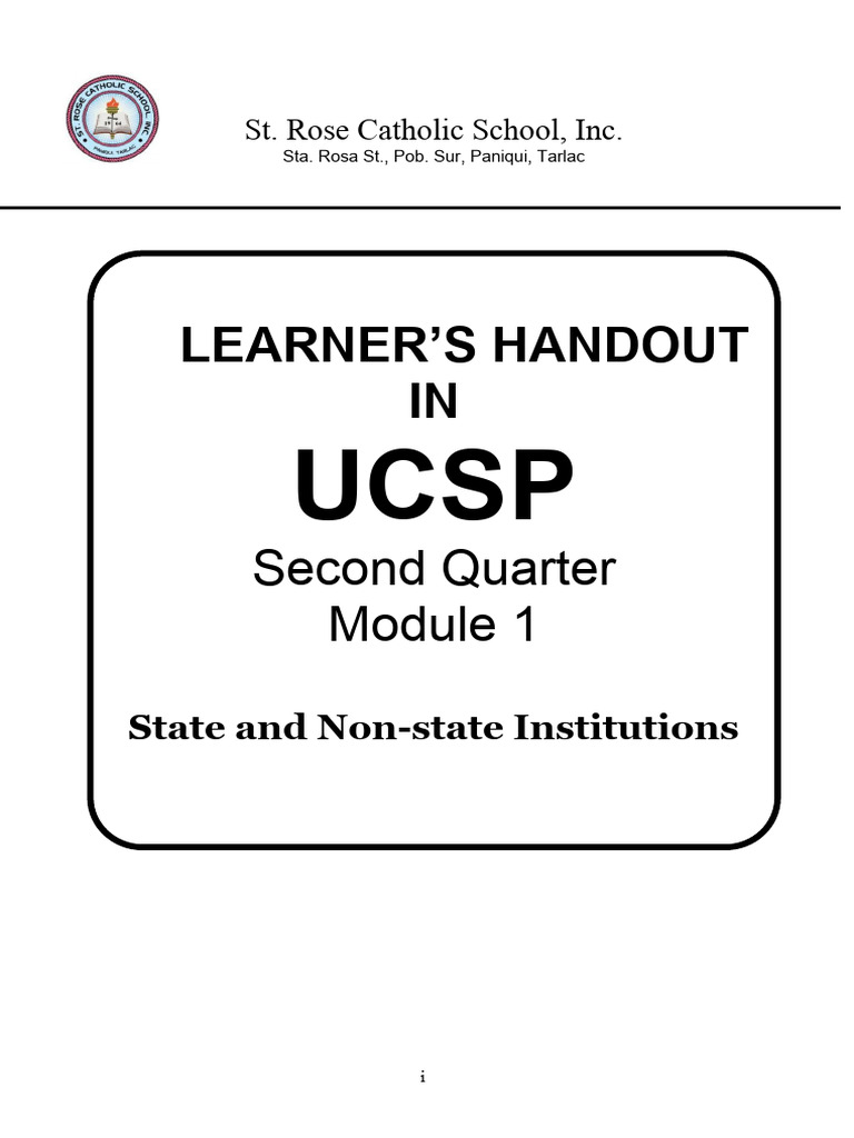 Q2 Module 1 Ucsp Handout | PDF | Career & Growth | Politics
