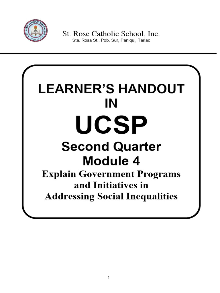 q2 Module 4 Ucsp Handout | PDF | Social Inequality | Discrimination ...