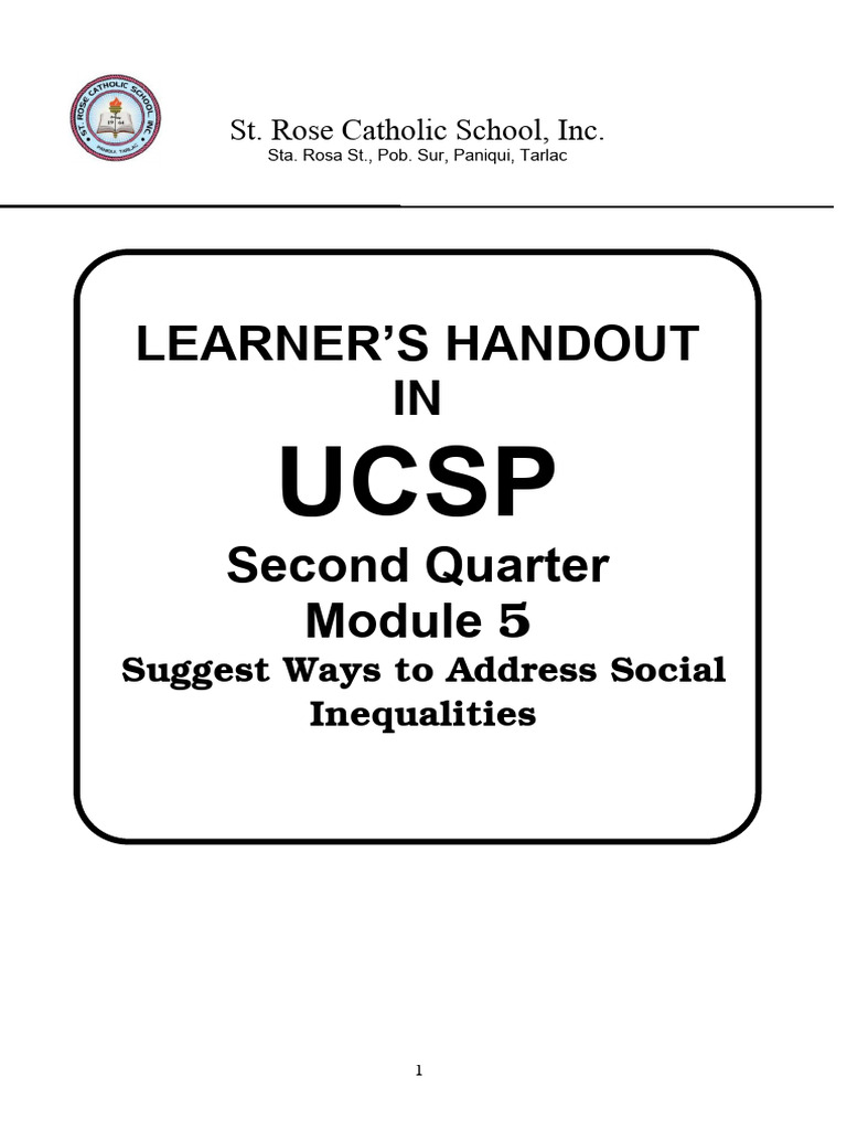 Q2 Module 5 Ucsp Handout | PDF | Prejudices | Discrimination