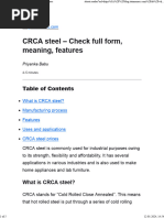 CRCA vs HRCA Steel Explained | PDF