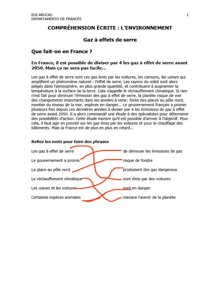 Compréhension sur le réchauffement climatique | PDF | Changement ...