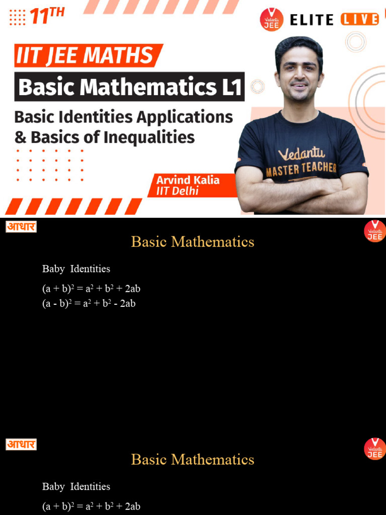 Applications of basic identities S1 | PDF | Mathematics | Mathematical Analysis