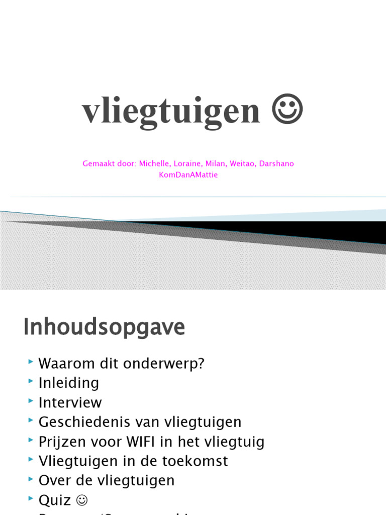 Presentatie Vliegtuig Tech+ | PDF