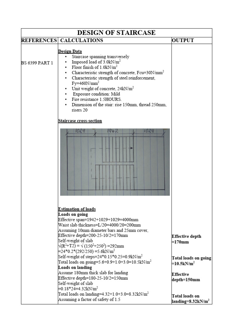 Design of Staircase | PDF | Stairs | Mechanics