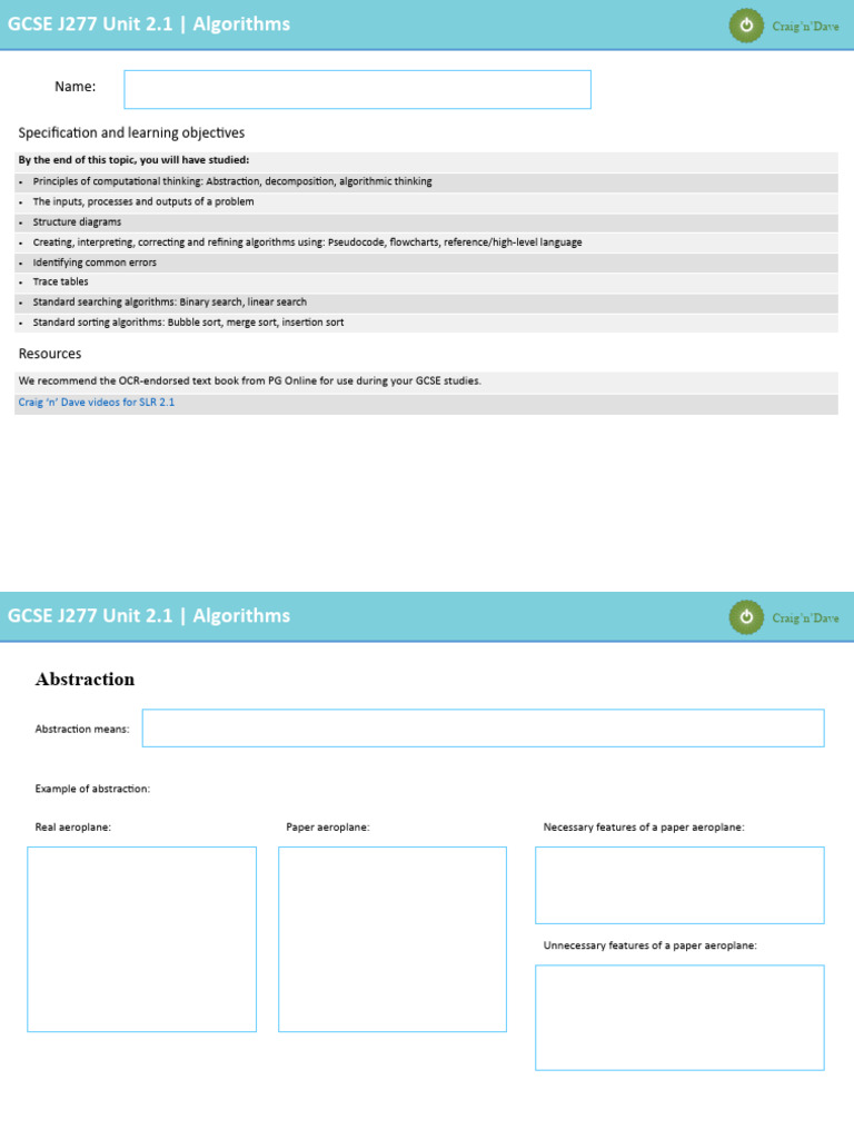 2.1 Workbook | Download Free PDF | Algorithms | Algorithms And Data Structures